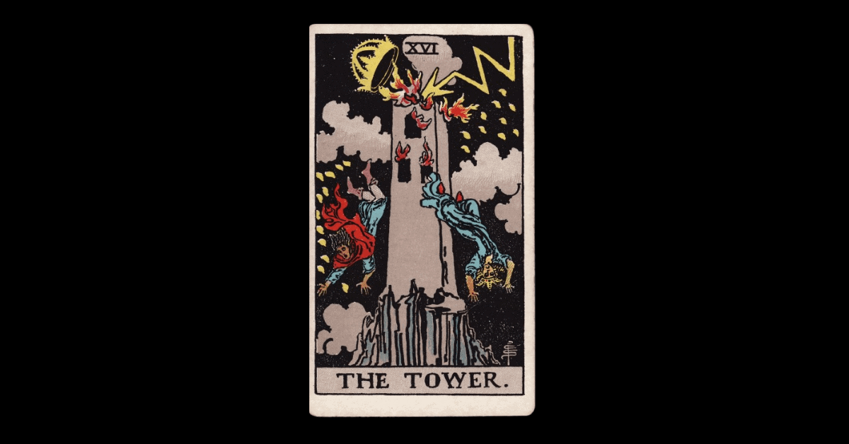 The Tower Card: Upright & Reversed | YesNoTarot.com