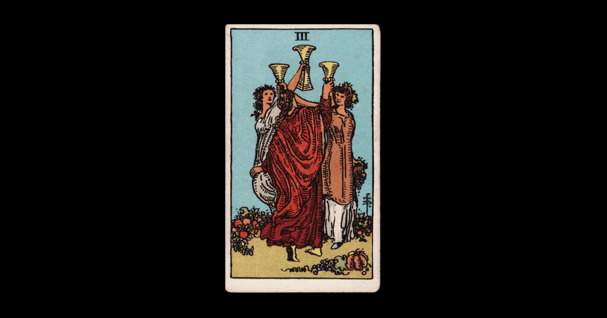 Three of Cups Tarot Card Meaning: Upright & Reversed