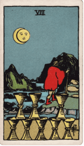 Eight of Cups Tarot Card Meaning: Upright & Reversed